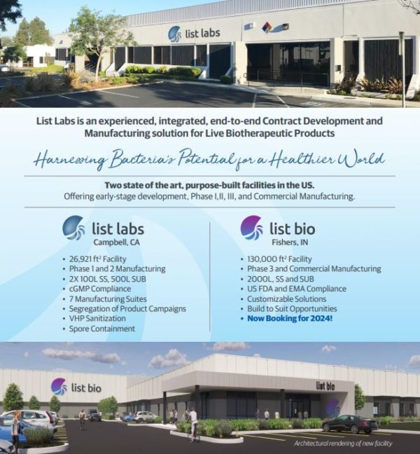 CDMO Services: Greater Capacity and End-to-End LBP Manufacturing - List ...